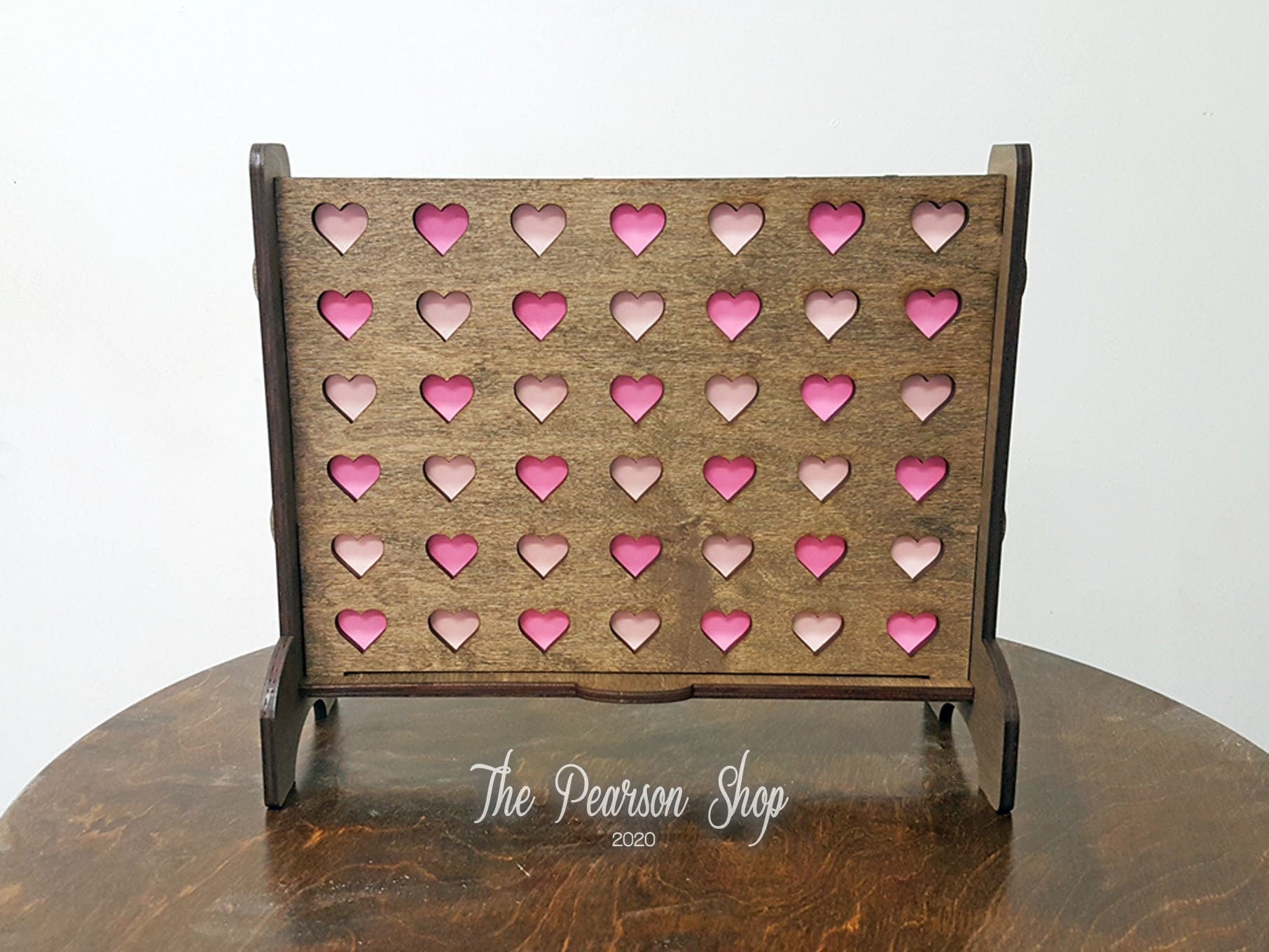 Connect 4 Hearts Wood Game – ThePearsonShop